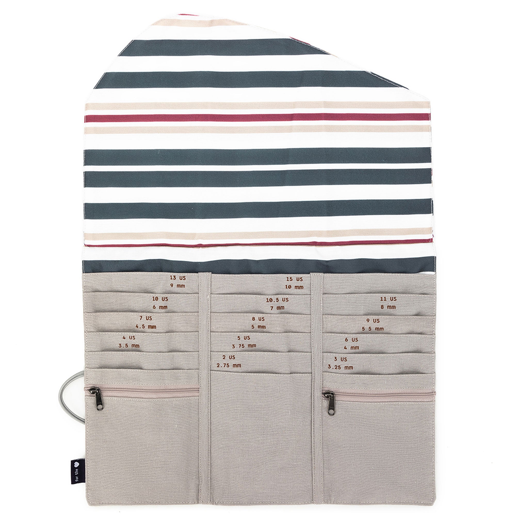 Tri-Fold Circular Needle Case | Linen Pebble – della Q Retail